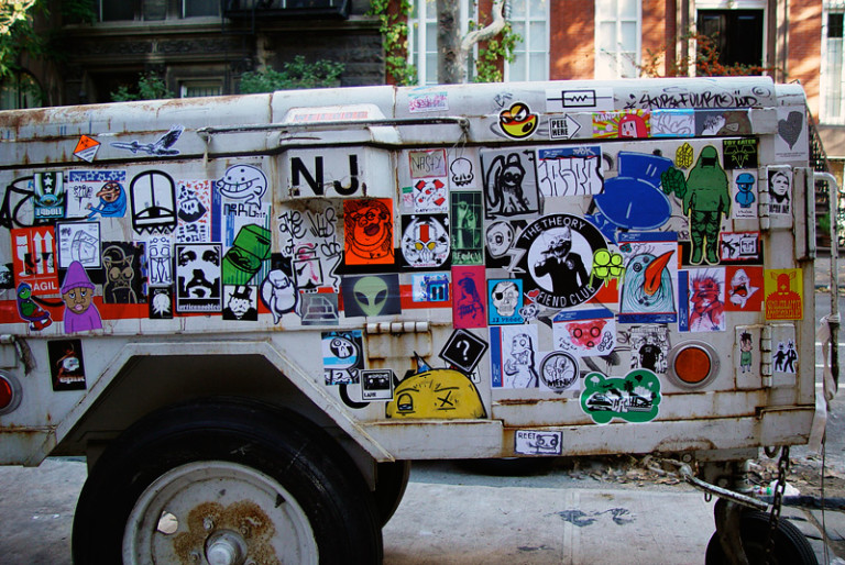 Outdoor Stickers - 10 Sticker Combos from the Streets of New York City ...
