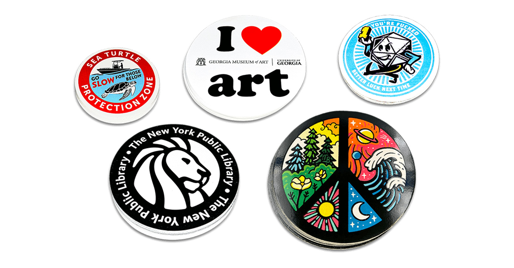 Round Stickers (Silkscreen) | Sticker Robot Custom Stickers