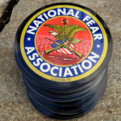 FREE! National Fear Association Stickers by Emek | Sticker Robot Custom ...