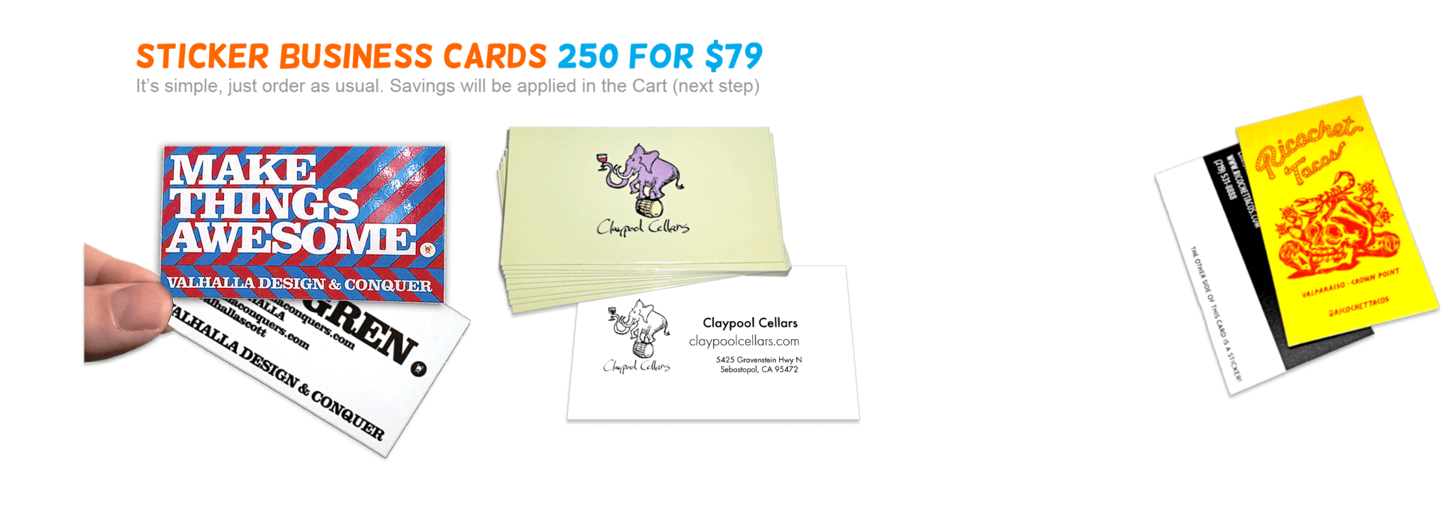Business Card Stickers (Silkscreen) | Sticker Robot Custom Stickers