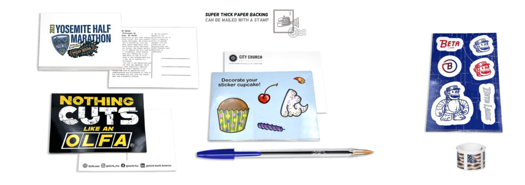 Postcard Stickers (Silkscreen) | Sticker Robot Custom Stickers