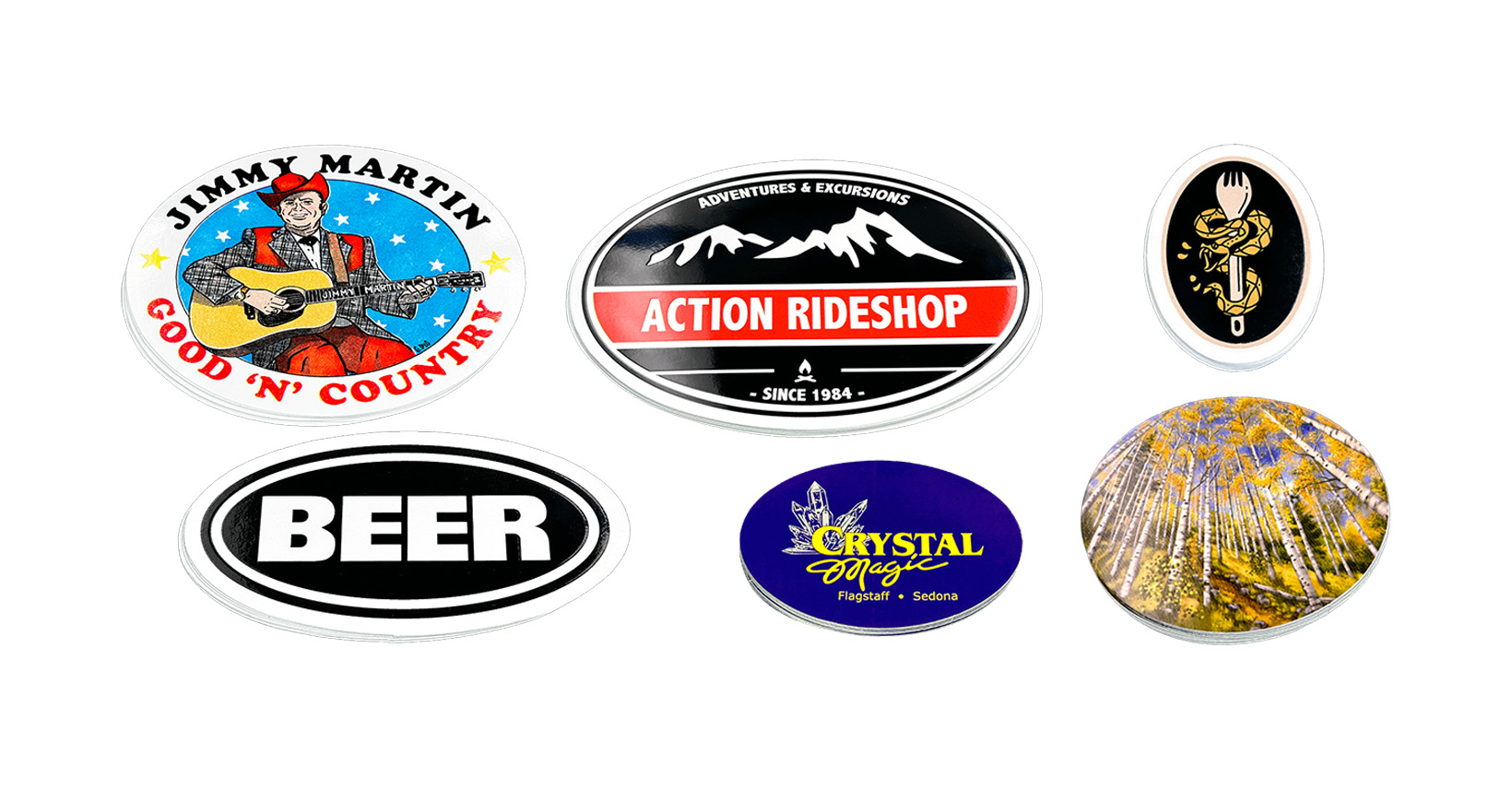 Oval Stickers (Silkscreen) | Sticker Robot Custom Stickers