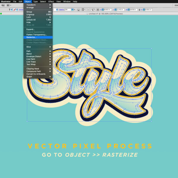 Tutorial: How to make a Vector Pixel Sticker Design in Adobe ...