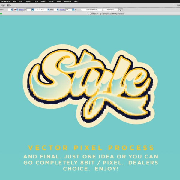 Tutorial: How to make a Vector Pixel Sticker Design in Adobe ...