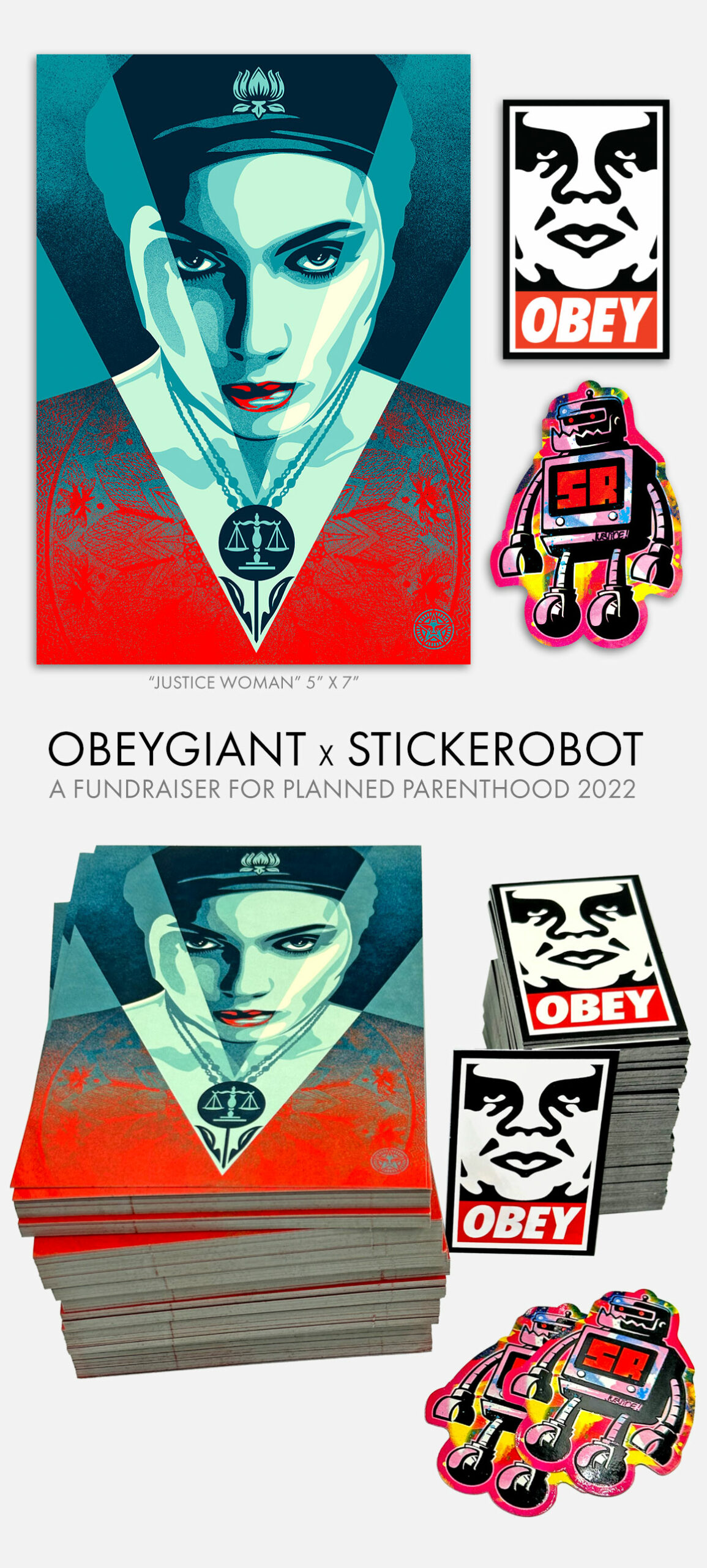 Obey Giant Fundraiser | Sticker Robot Custom Stickers