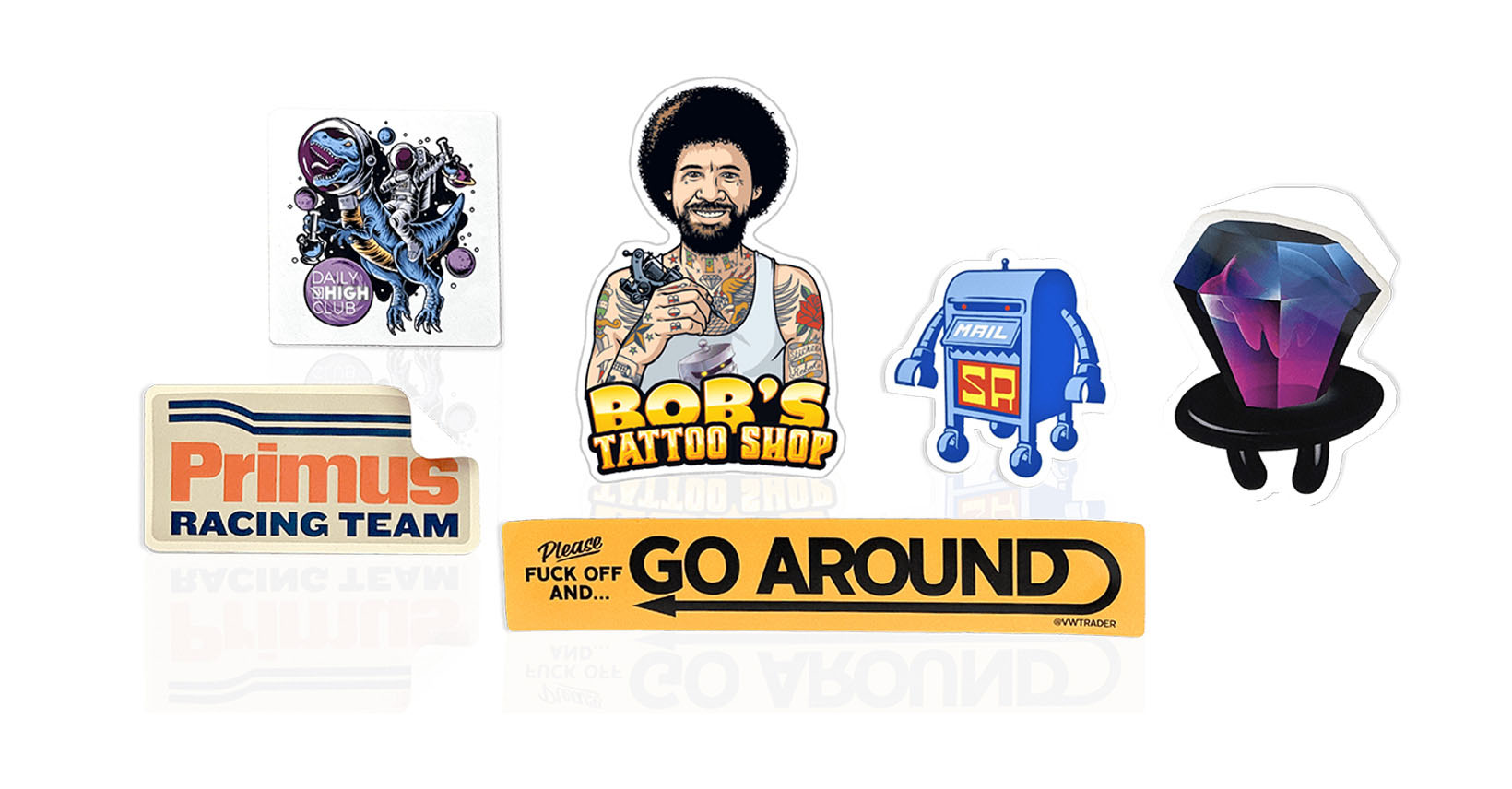 Front Adhesive Stickers | Sticker Robot Custom Stickers