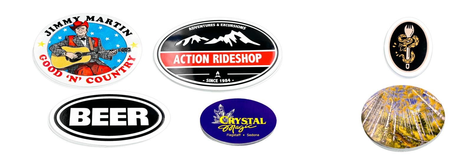 Oval Stickers (Digital) | Sticker Robot Custom Stickers